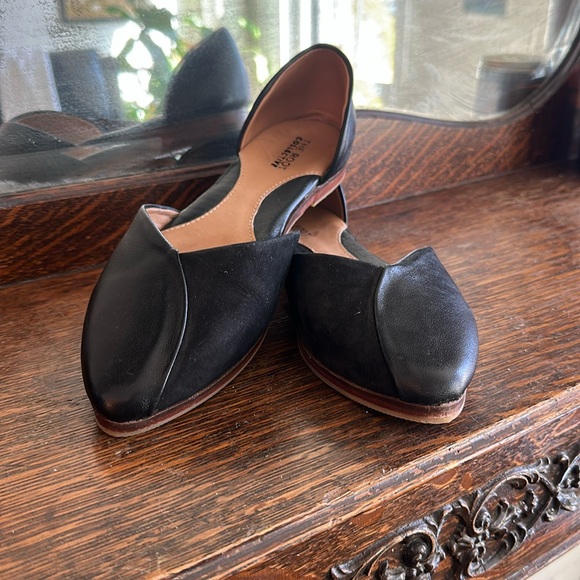 The Root Collective | Shoes | Custom Made Leather And Suede Black Flats ...